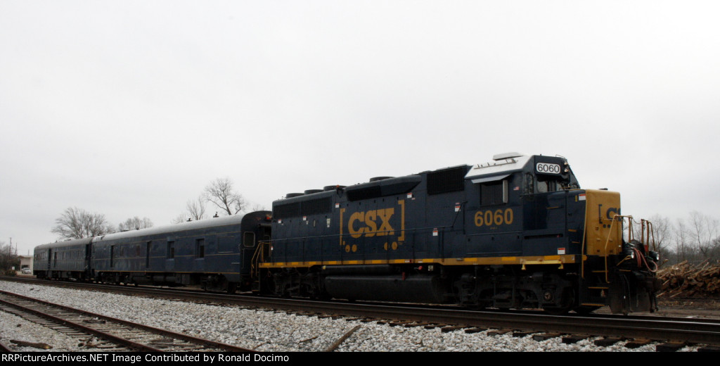 CSX 6060 with CSX car "Columbus" and Track Geometry Car #2